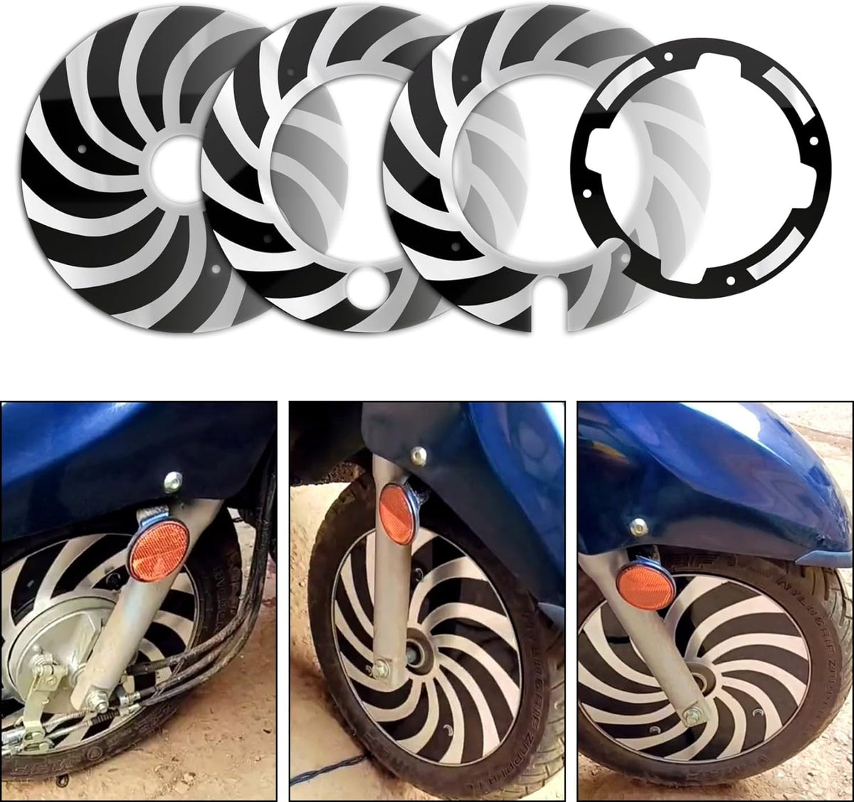 Pro Disc Scooty Two Wheeler Wheel Cover 13 inch Universal for Scooty/S ...